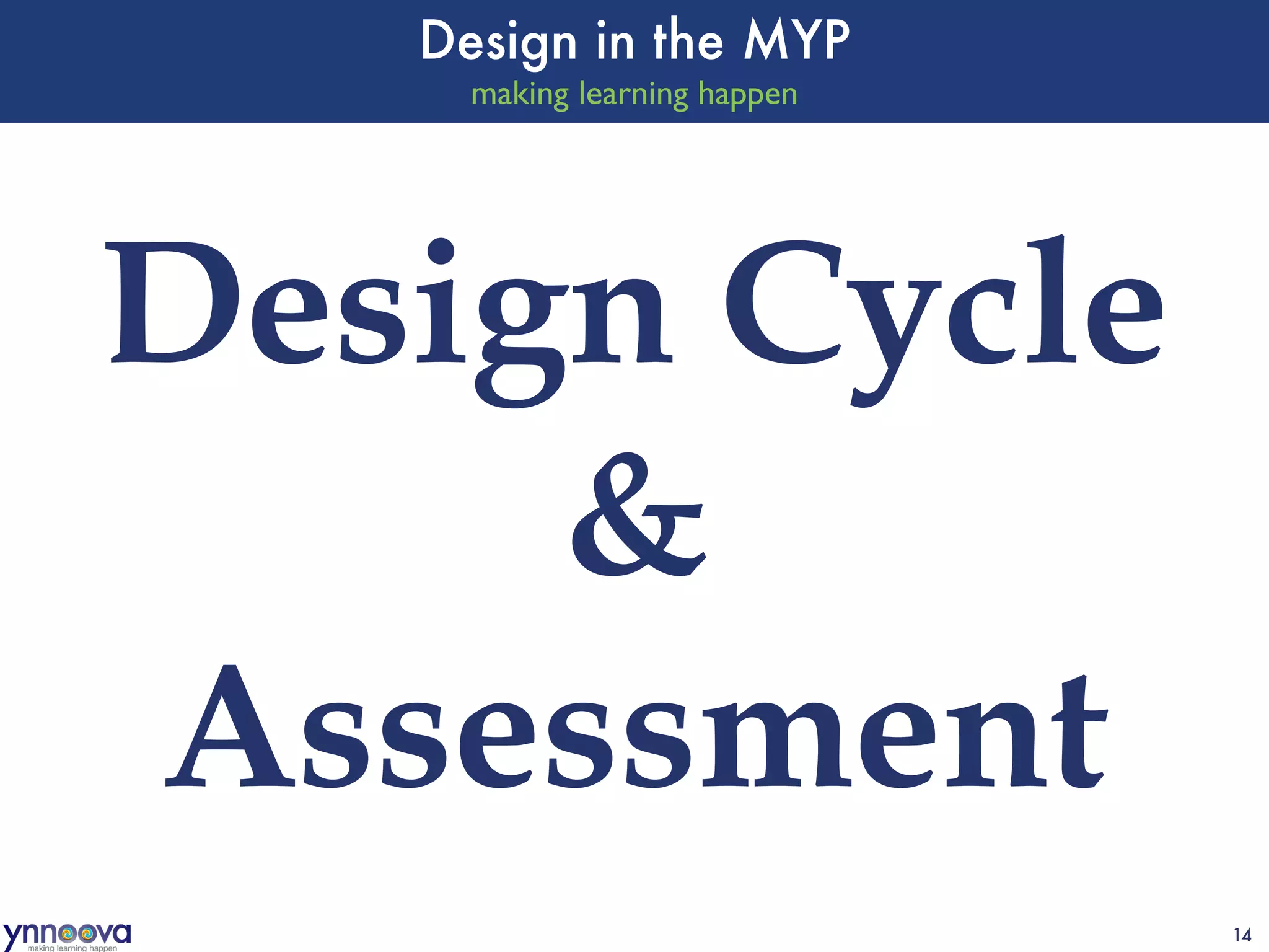 Design in the IB Middle Year Program (MYP) | PDF