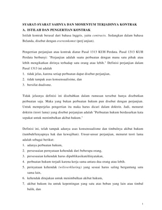 Kn 508 slide_syarat-syarat_sahnya_dan_momentum_terjadinya_kontrak | PDF