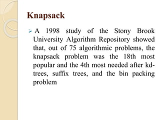 Knapsack | PPTX
