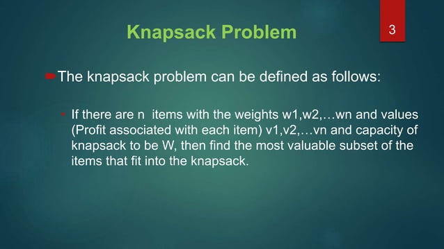 Knapsack Dynamic | PPT