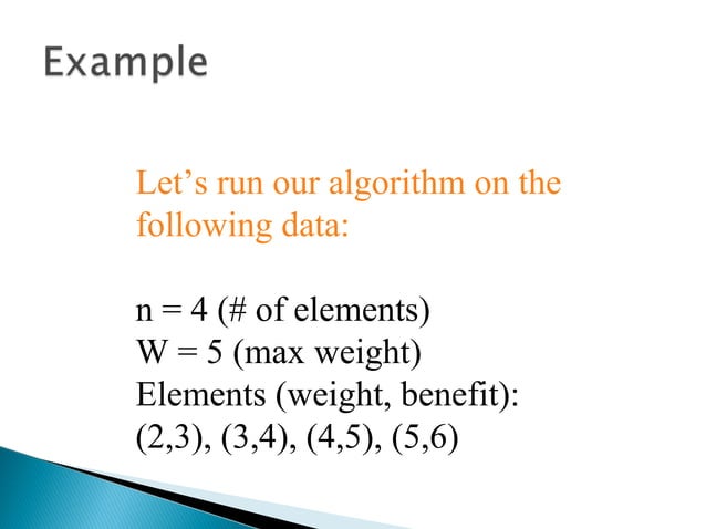 Knapsack Problem And Memory Function Ppt Programming Languages
