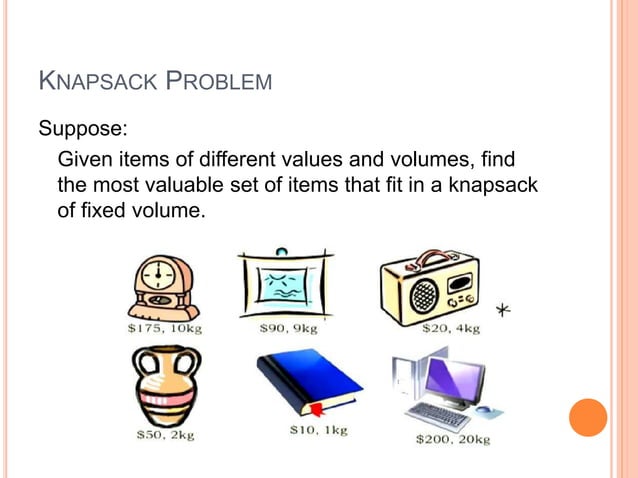 Knapsack problem | PPT