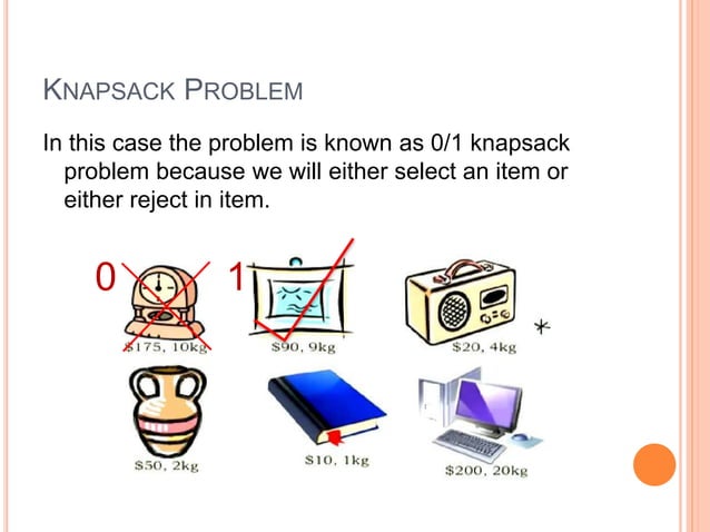 Knapsack Problem Ppt
