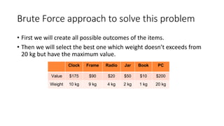 Knapsack problem | PPTX
