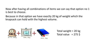 Knapsack problem | PPTX