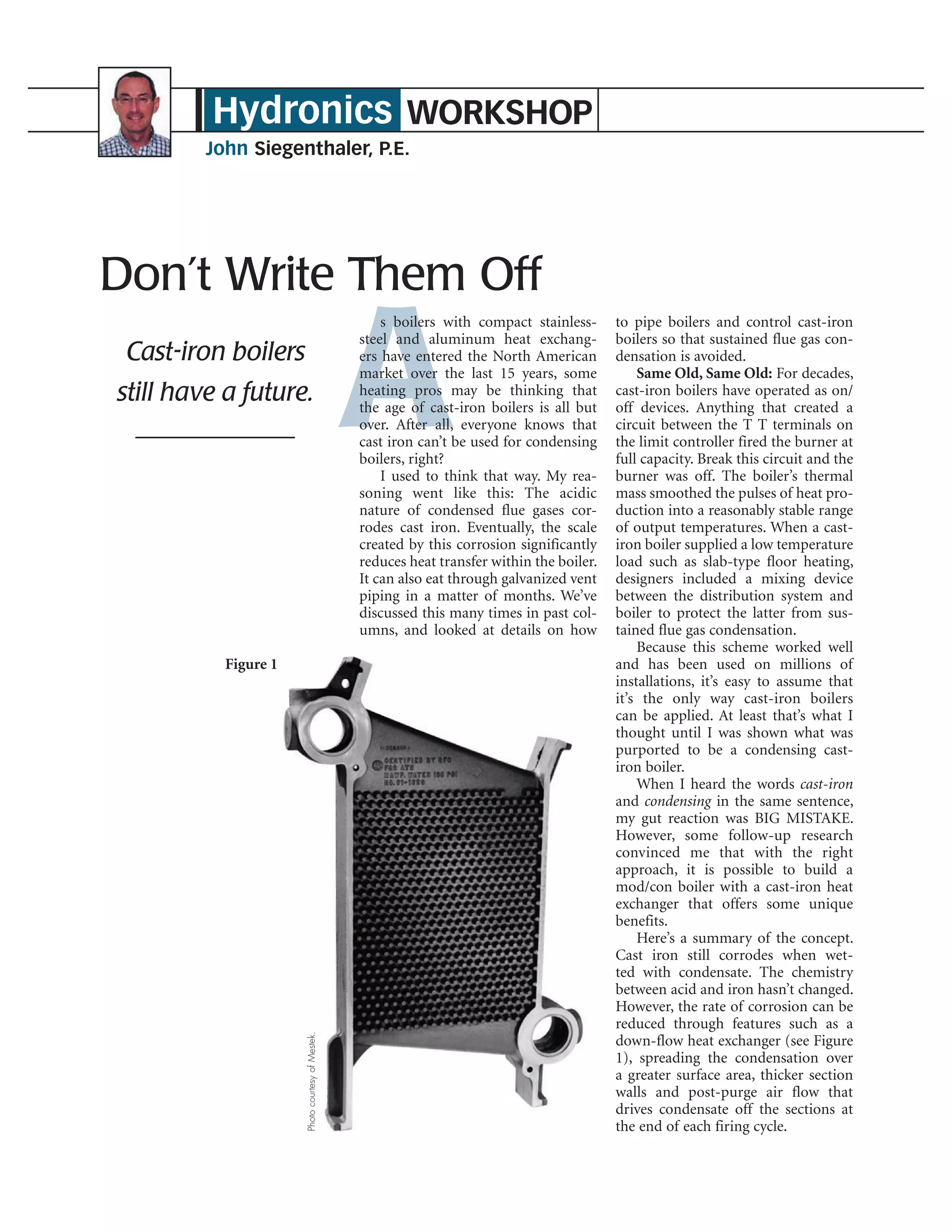 Don't Write Them Off, Cast Iron Boilers Still Have a Future | PDF