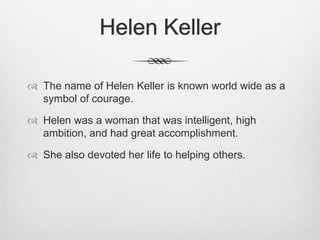 Helen keller's Life | PPTX