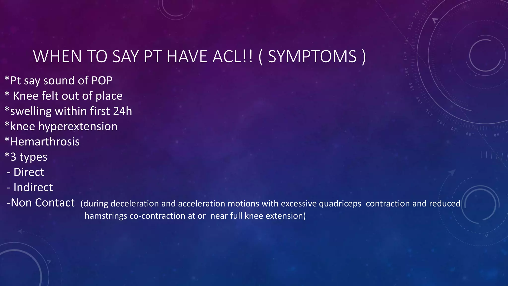 ACL anterior crucitae ligament anamtomy and physical therapy | PPTX