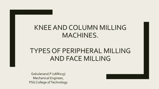 Knee and column milling machines | PPTX
