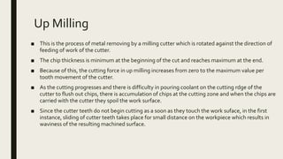 Knee and column milling machines | PPTX