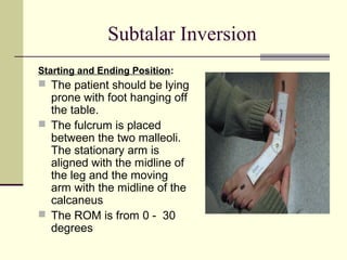 Knee & ankle goiometry | PPT