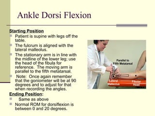 Knee & ankle goiometry | PPT