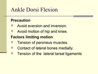 Knee & ankle goiometry | PPT