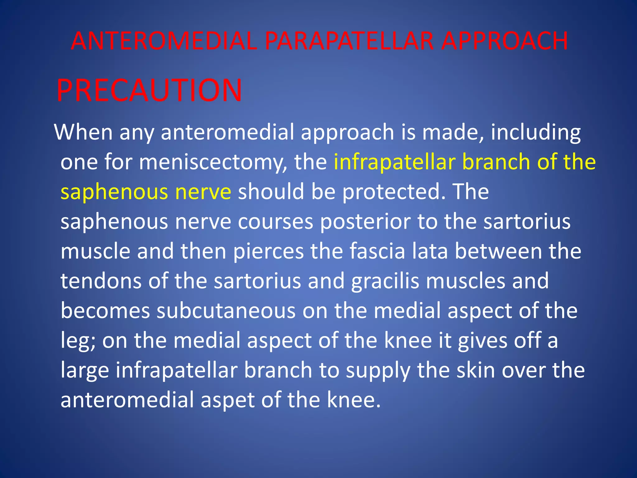 Surgical approaches to knee and ankle joints | PPTX