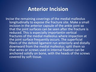 Surgical approaches to knee and ankle joints | PPTX