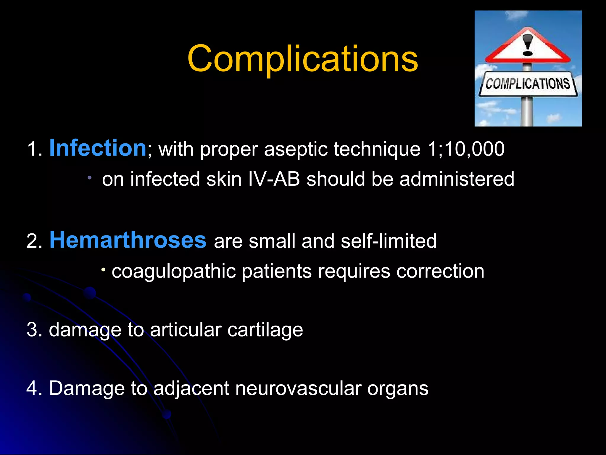 Knee arthrocentesis | PPT