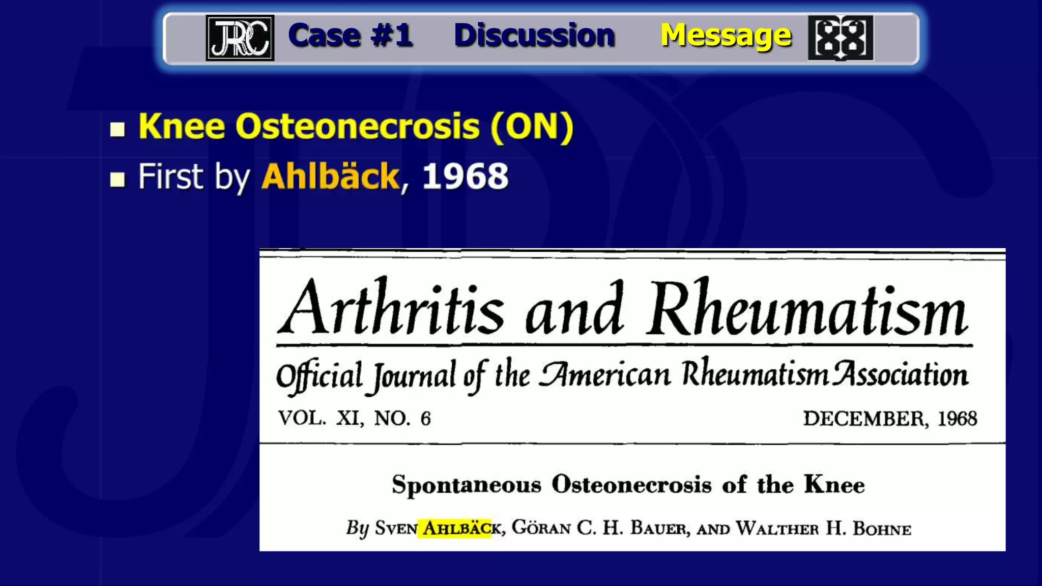 Knee Osteonecrosis | PPT