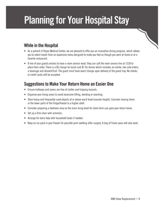 A Patient's Guide to Knee Replacement Surgery: Ripon Medical Center ...