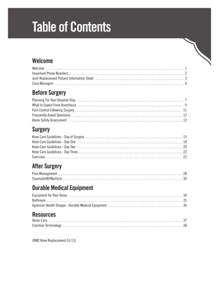 A Patient's Guide to Knee Replacement Surgery: Ripon Medical Center ...