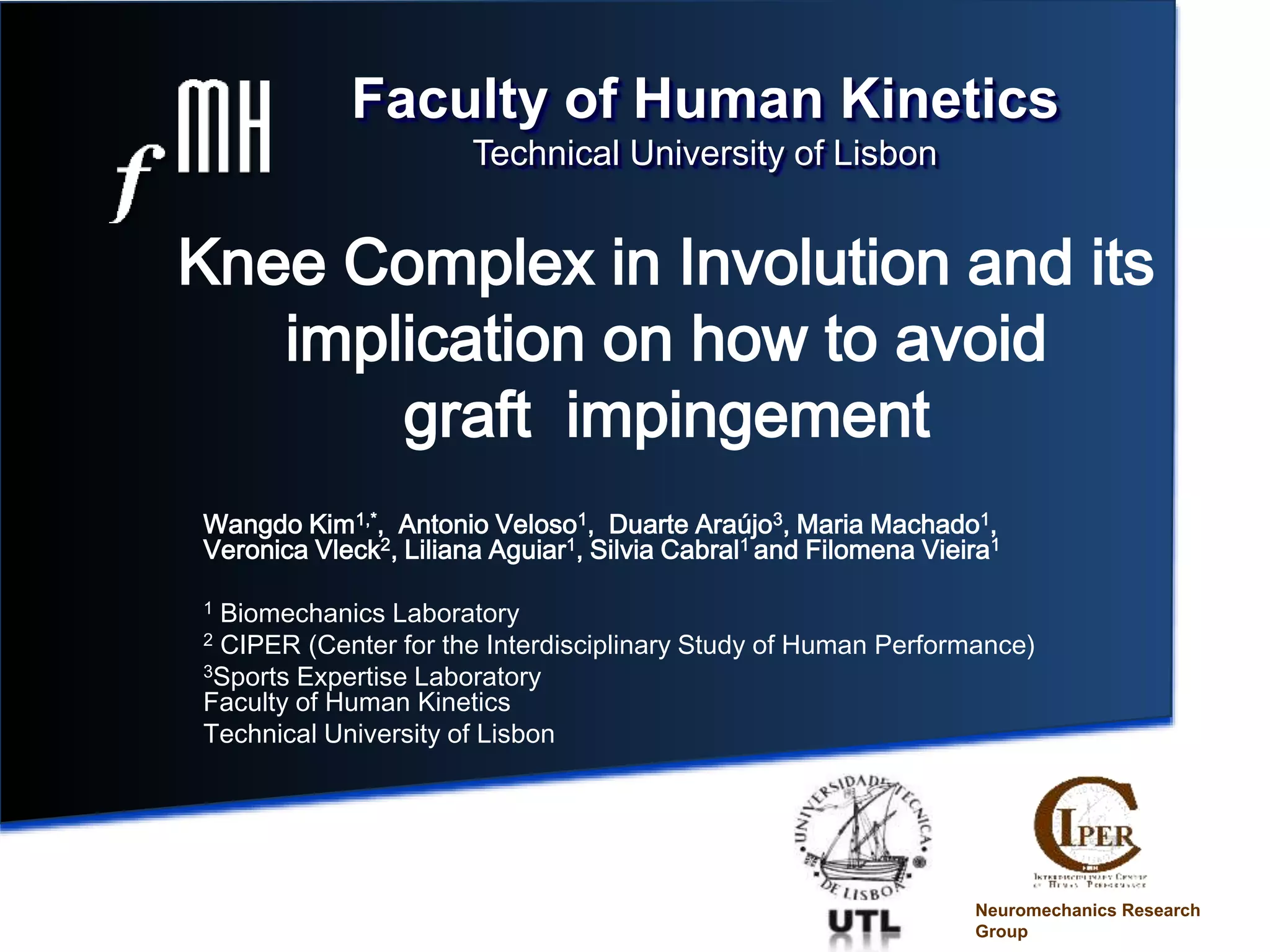Knee complex in involution and its implication on how to avoid graft v1 ...