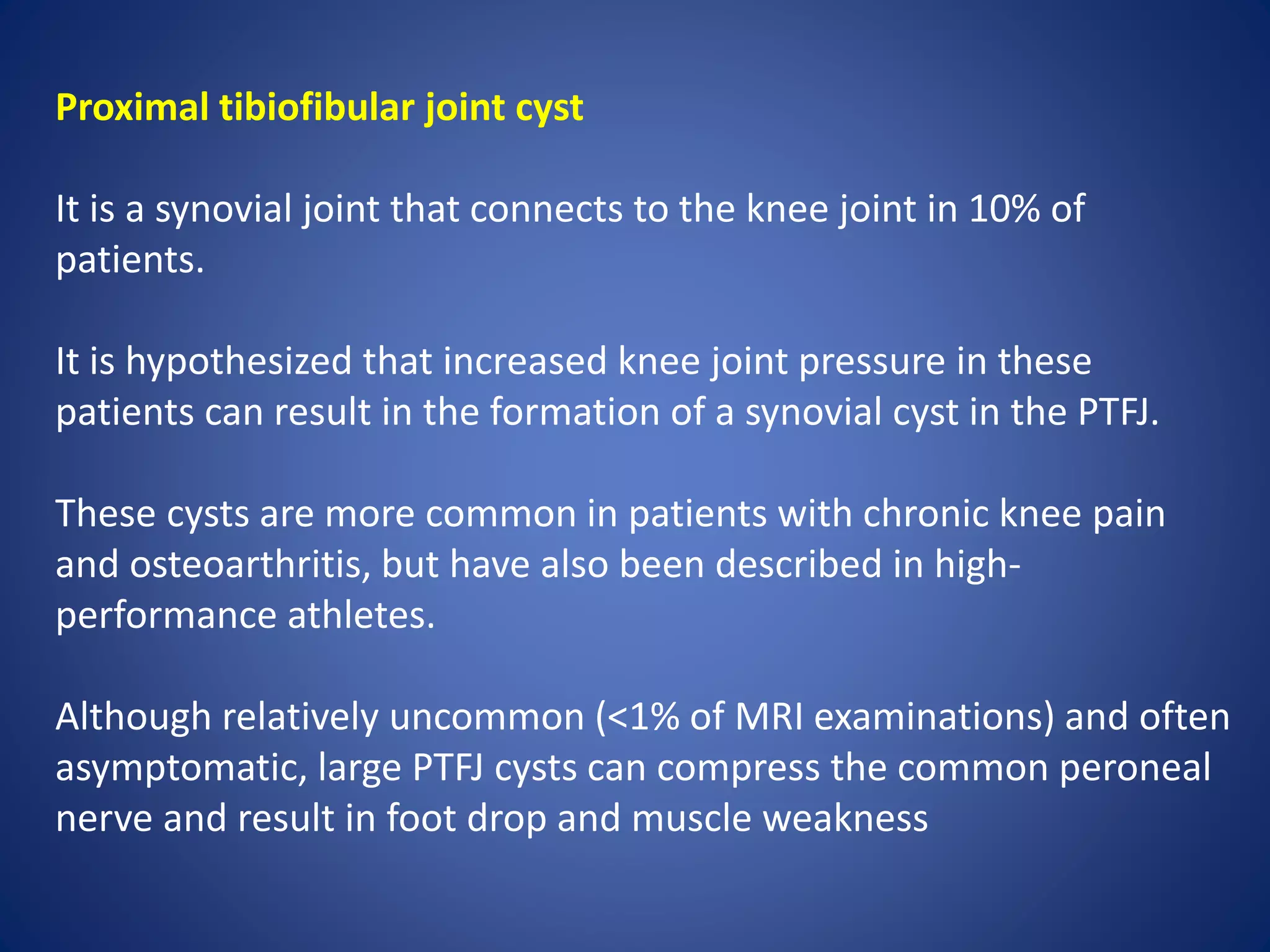 Knee cystic lesions | PPTX