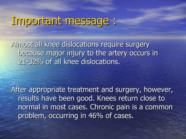 Knee Dislocation 2 | PPT