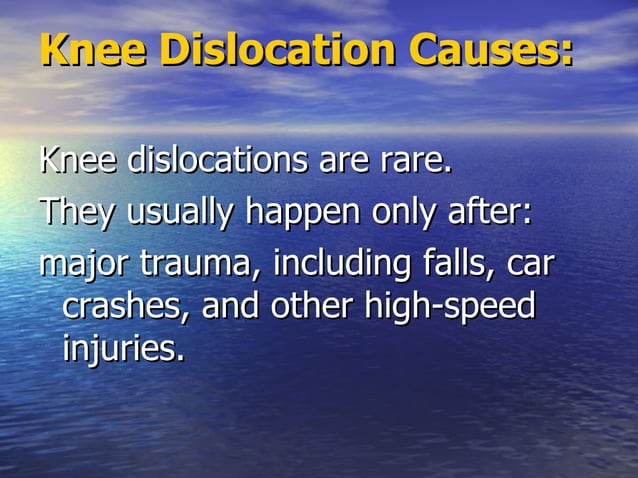 Knee Dislocation 2 | PPT