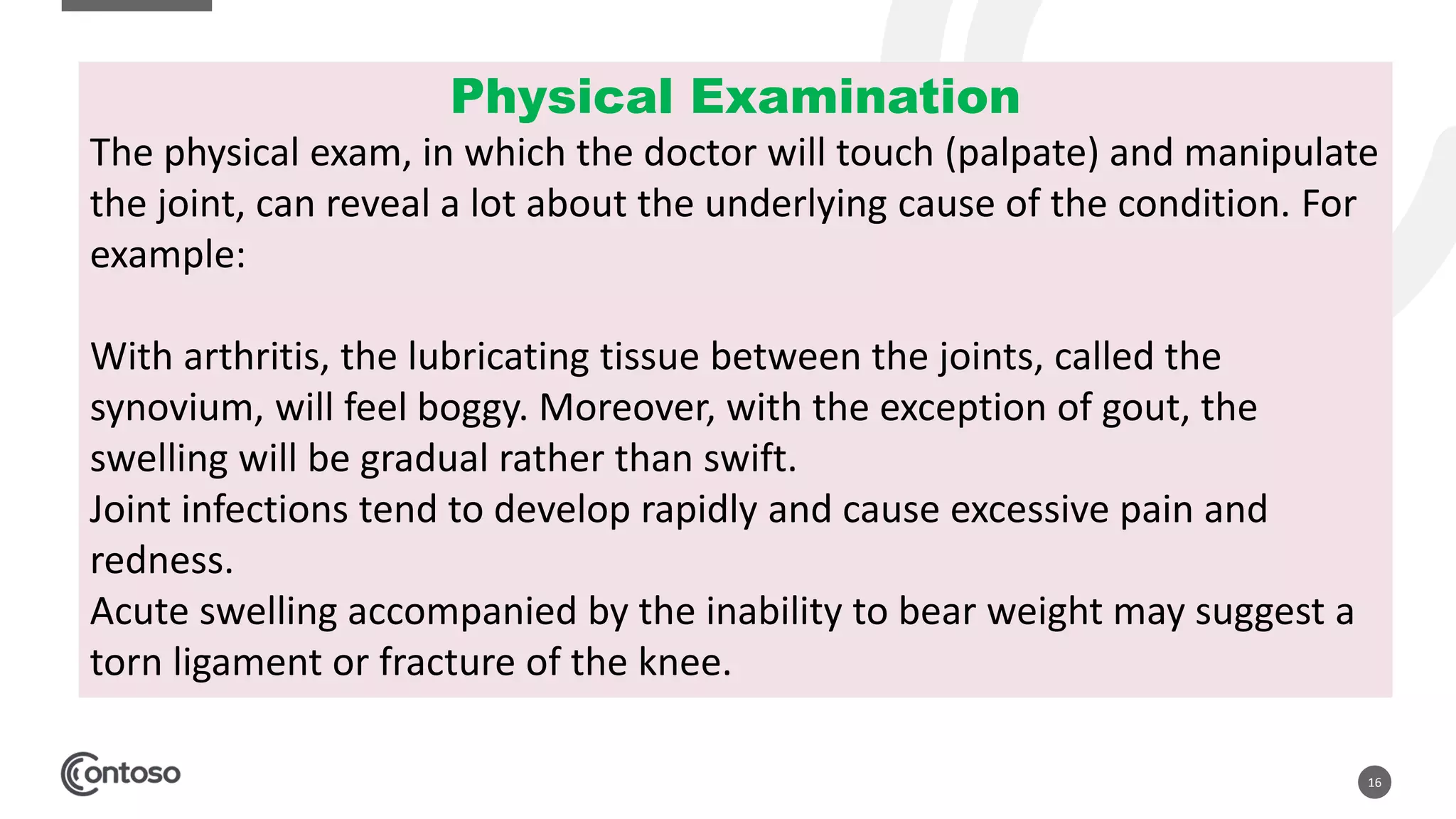 Knee effusion : Fluid Or Water On The Knee-Medical Study | PPTX