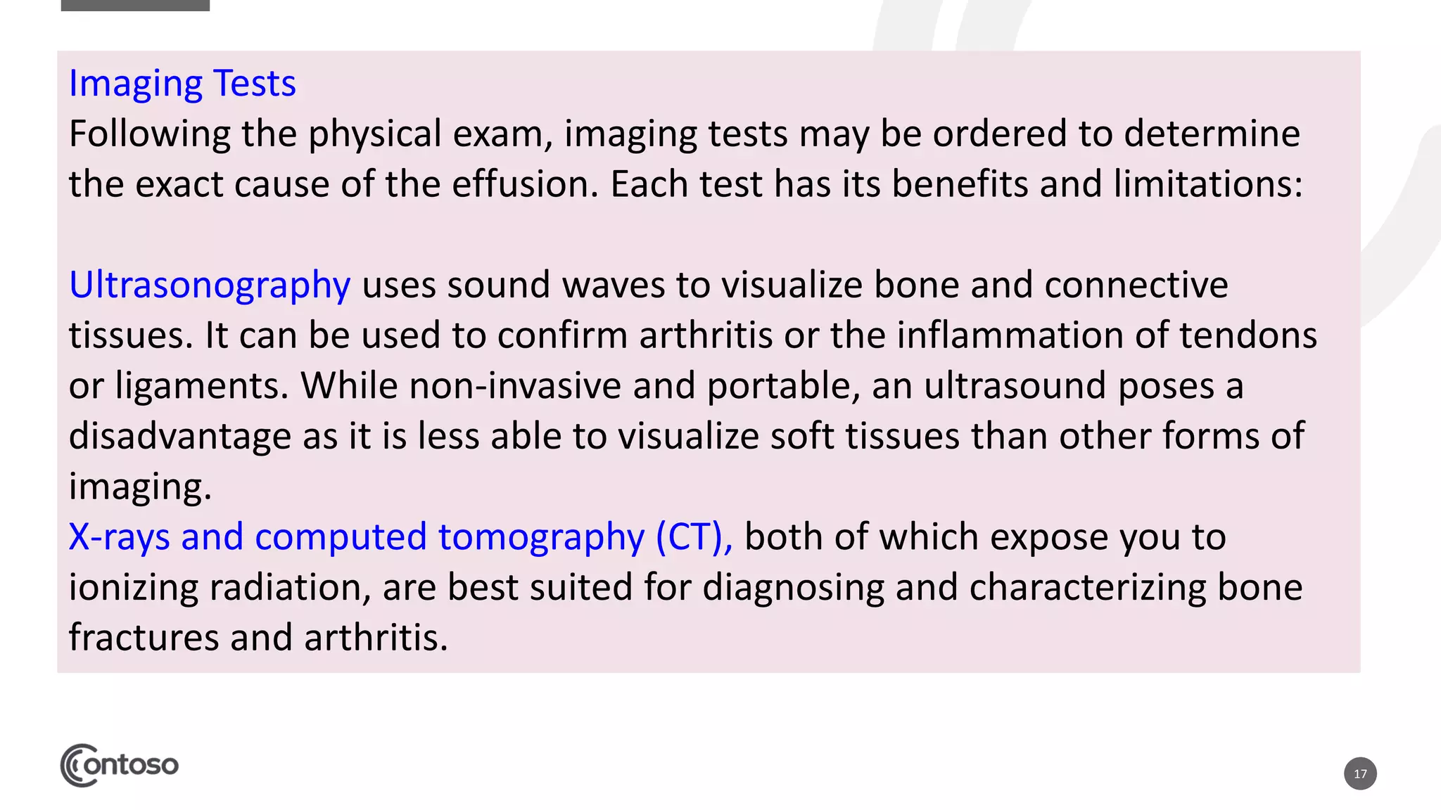 Knee effusion : Fluid Or Water On The Knee-Medical Study | PPTX