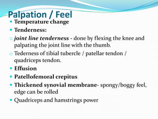 Knee examination | PDF