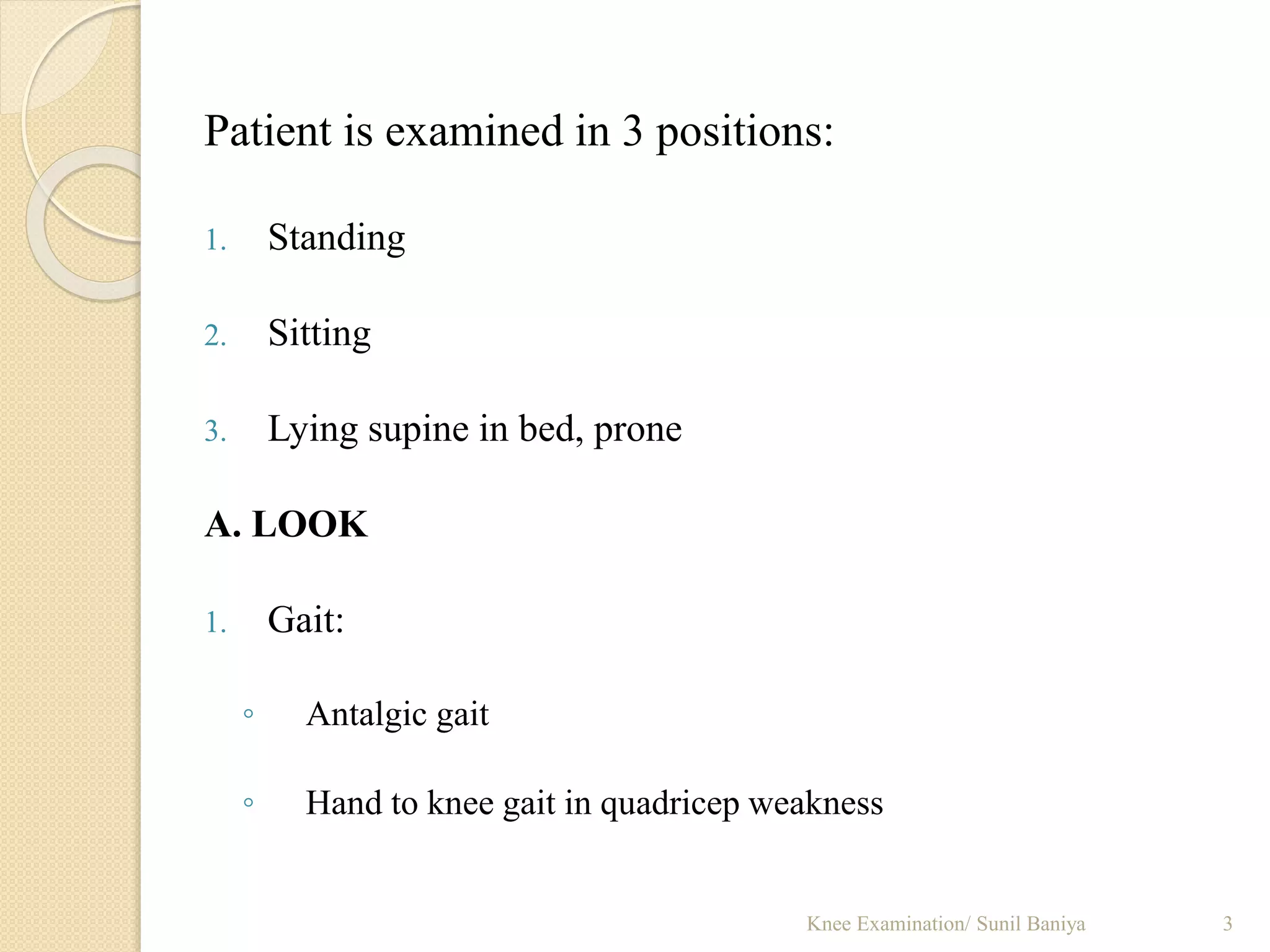 Knee examination | PPTX