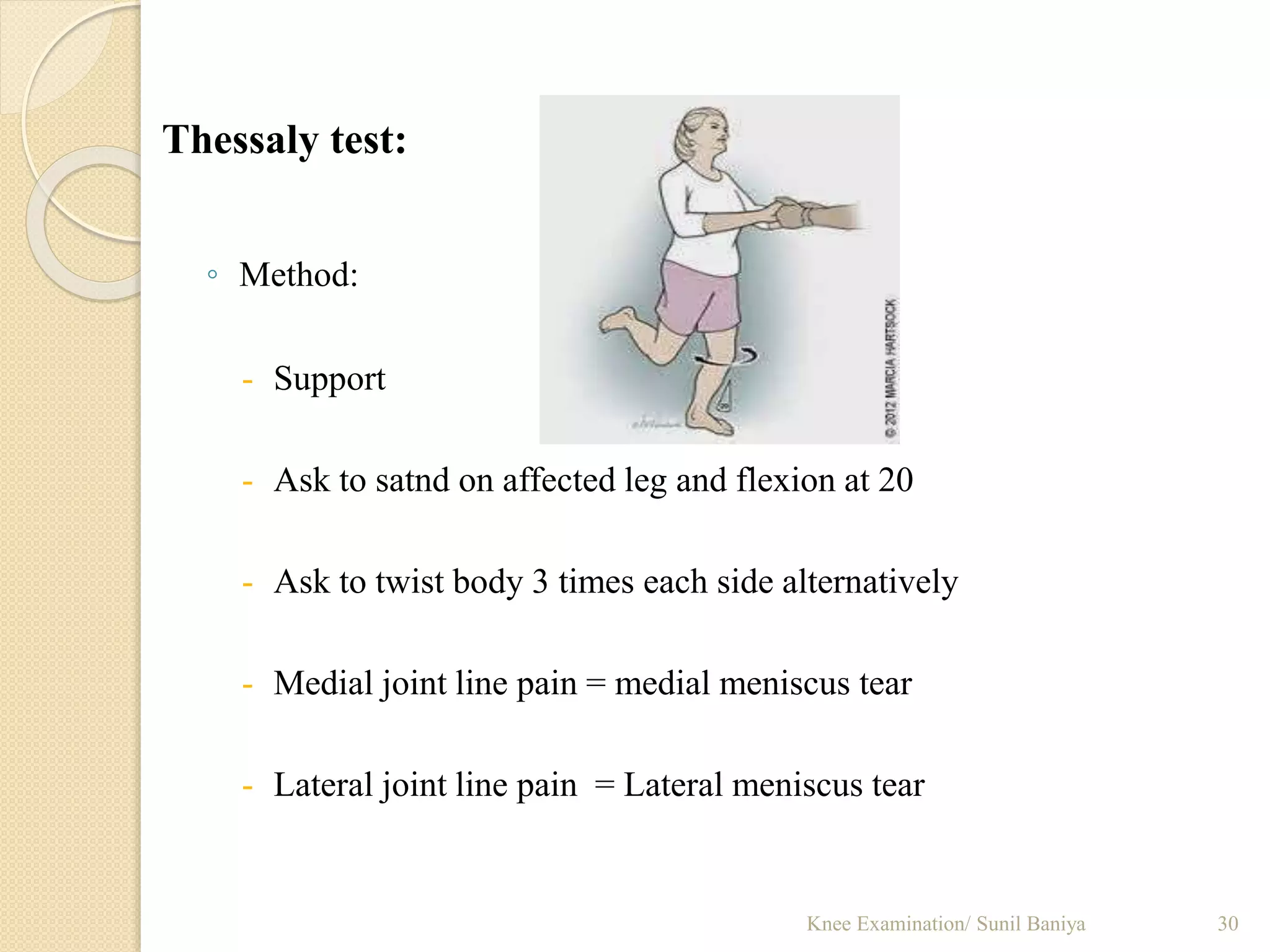 Knee examination | PPTX