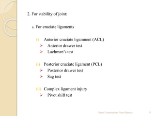 Knee examination | PPTX