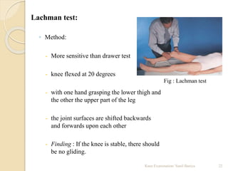 Knee examination | PPTX