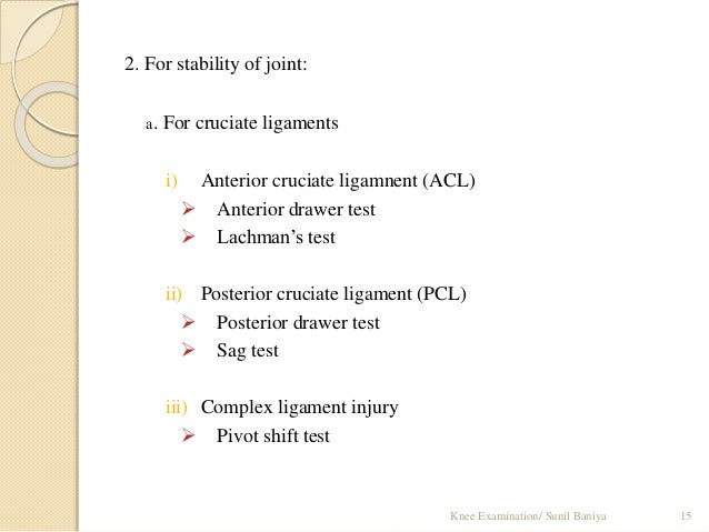 Knee Stability Tests