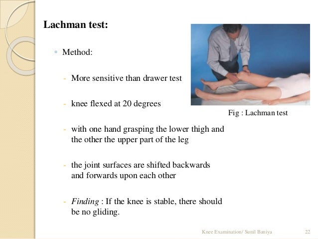 Knee examination