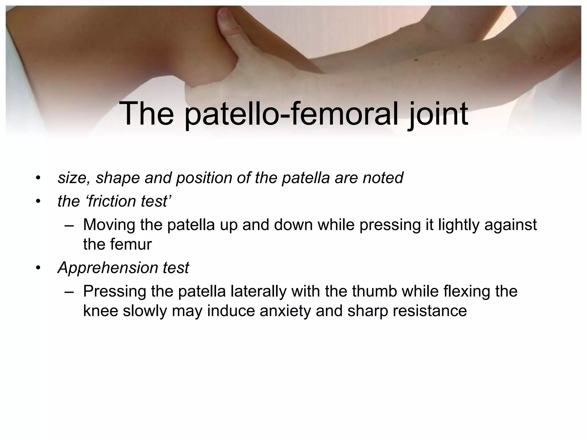 Knee examination | PPTX