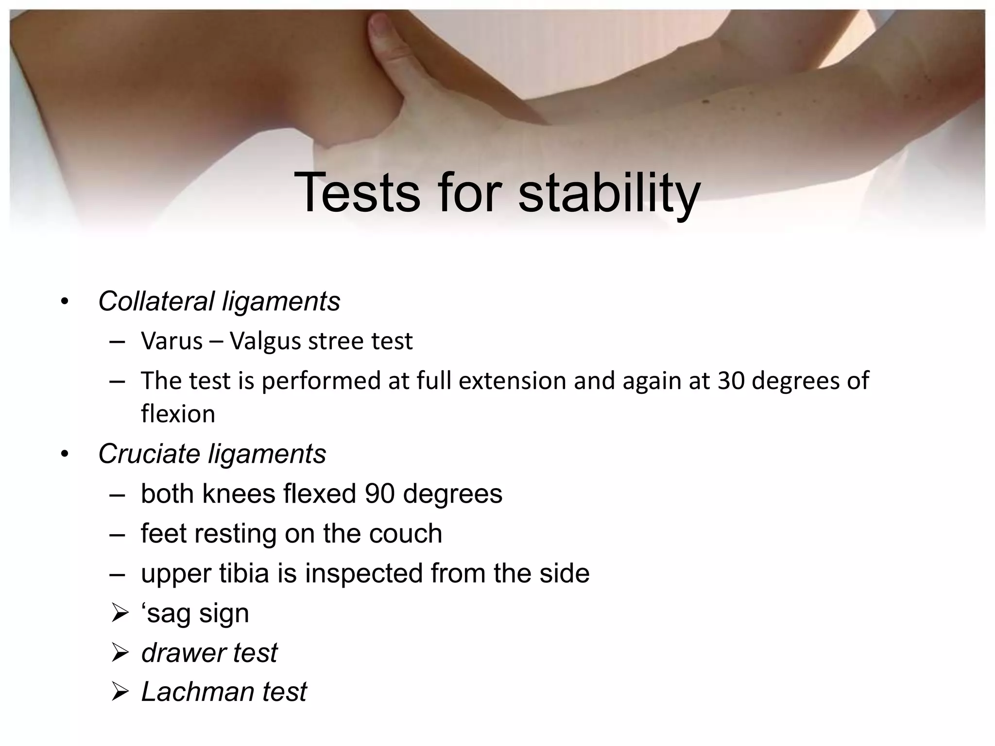 Knee examination | PPTX