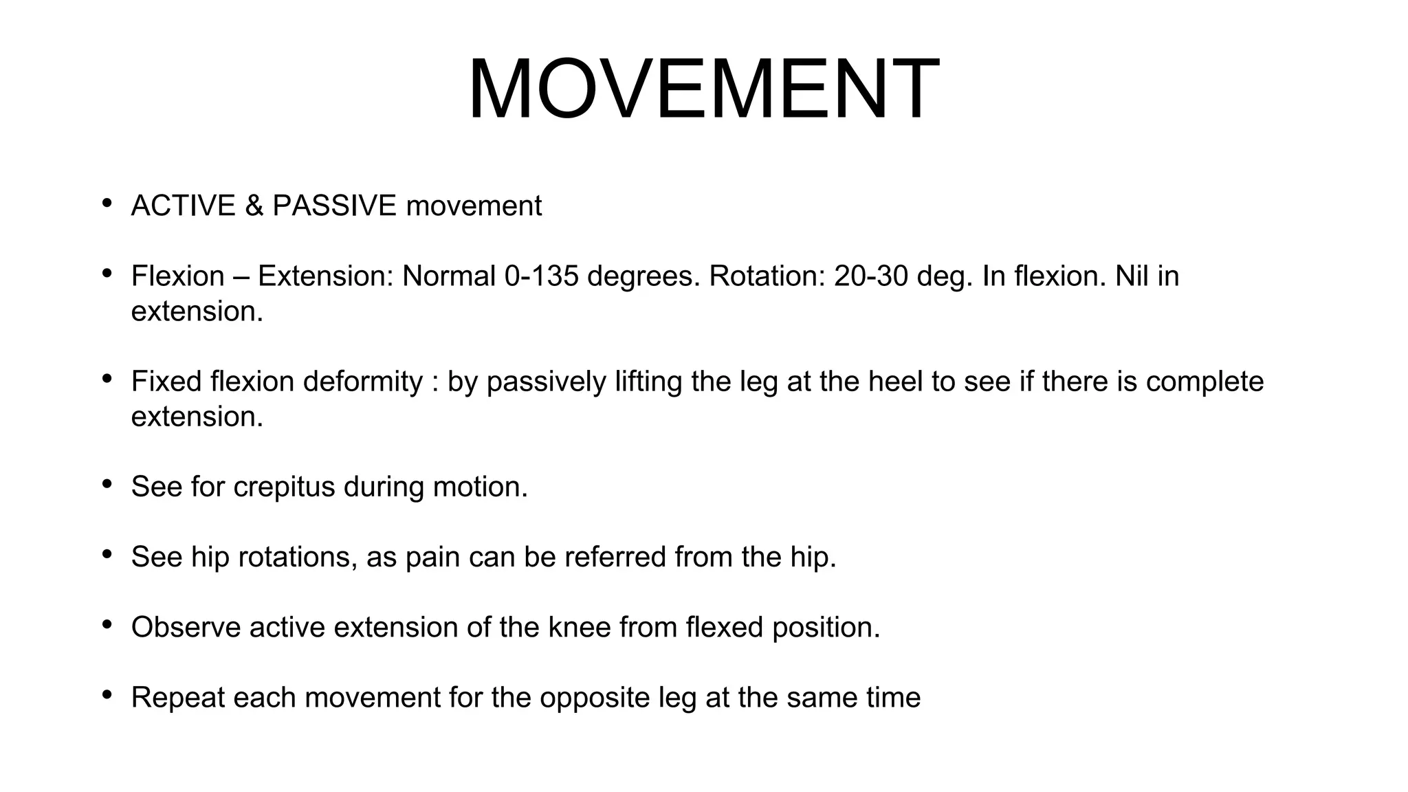 Knee examination | PPTX