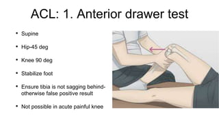 Knee examination | PPTX