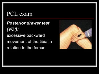 Knee examination (lecture) | PPT