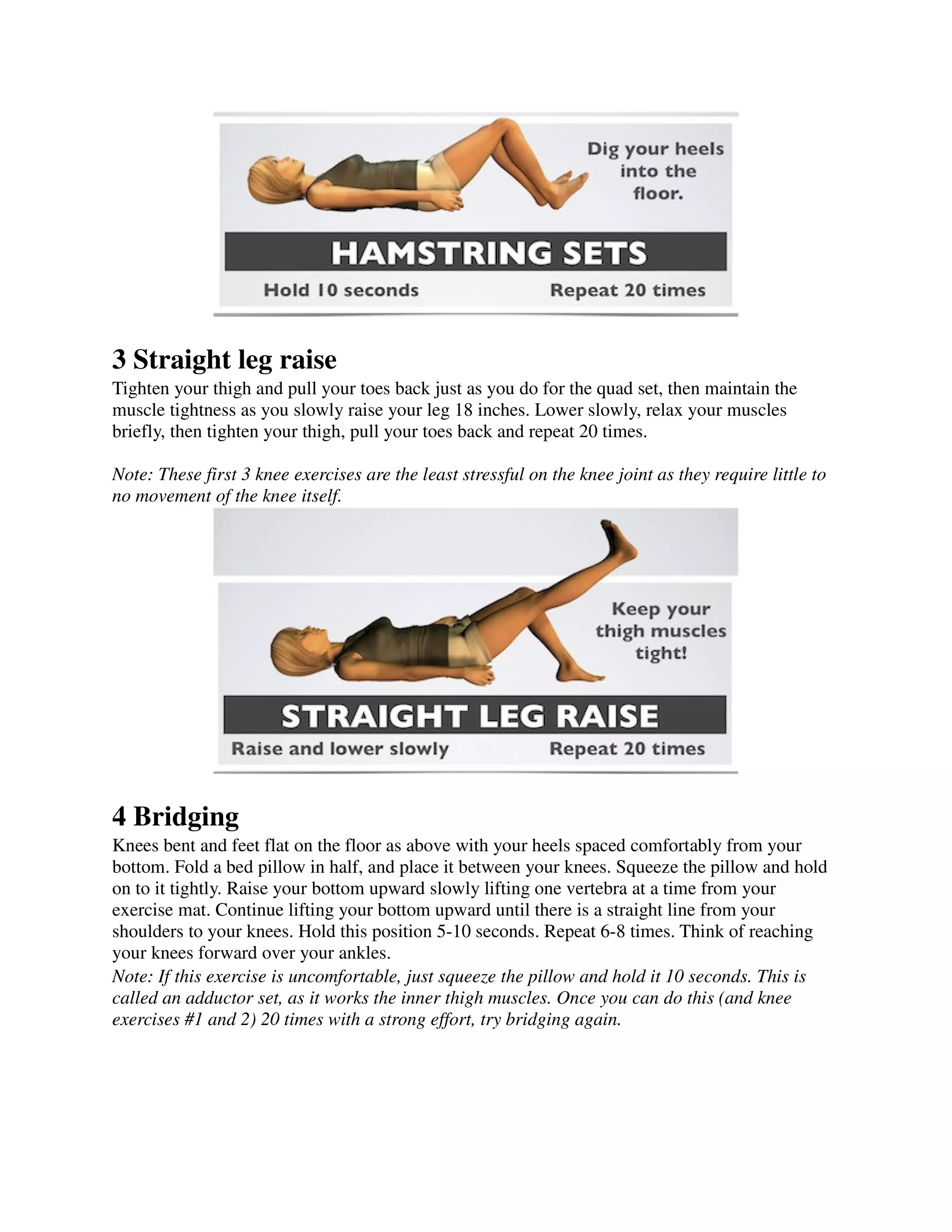 Knee exercises | PDF