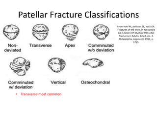 Patella Fracture Classification