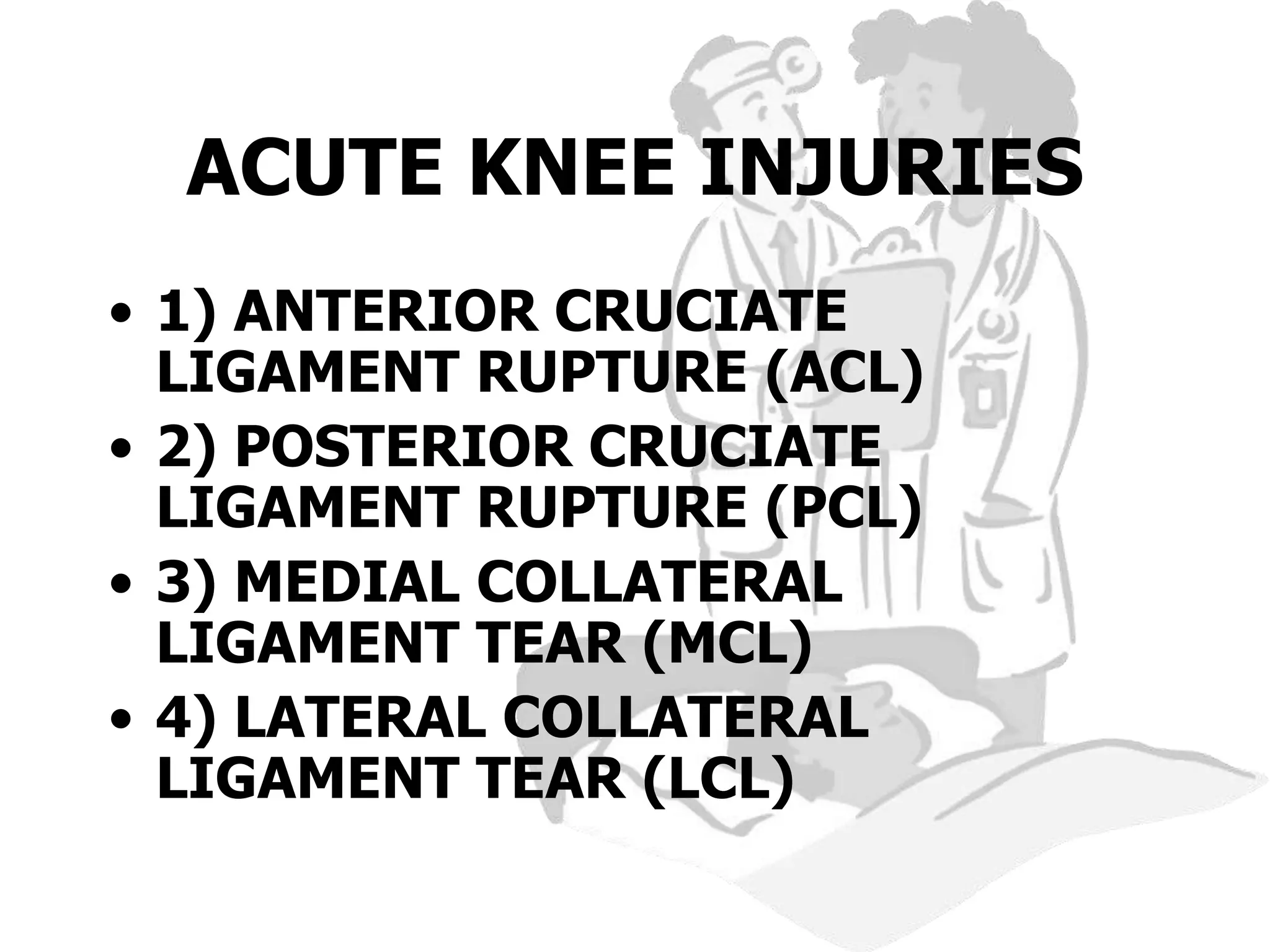 Knee injuries in sports medicine & arthroscopy | PPT