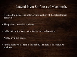 Knee instability | PPTX