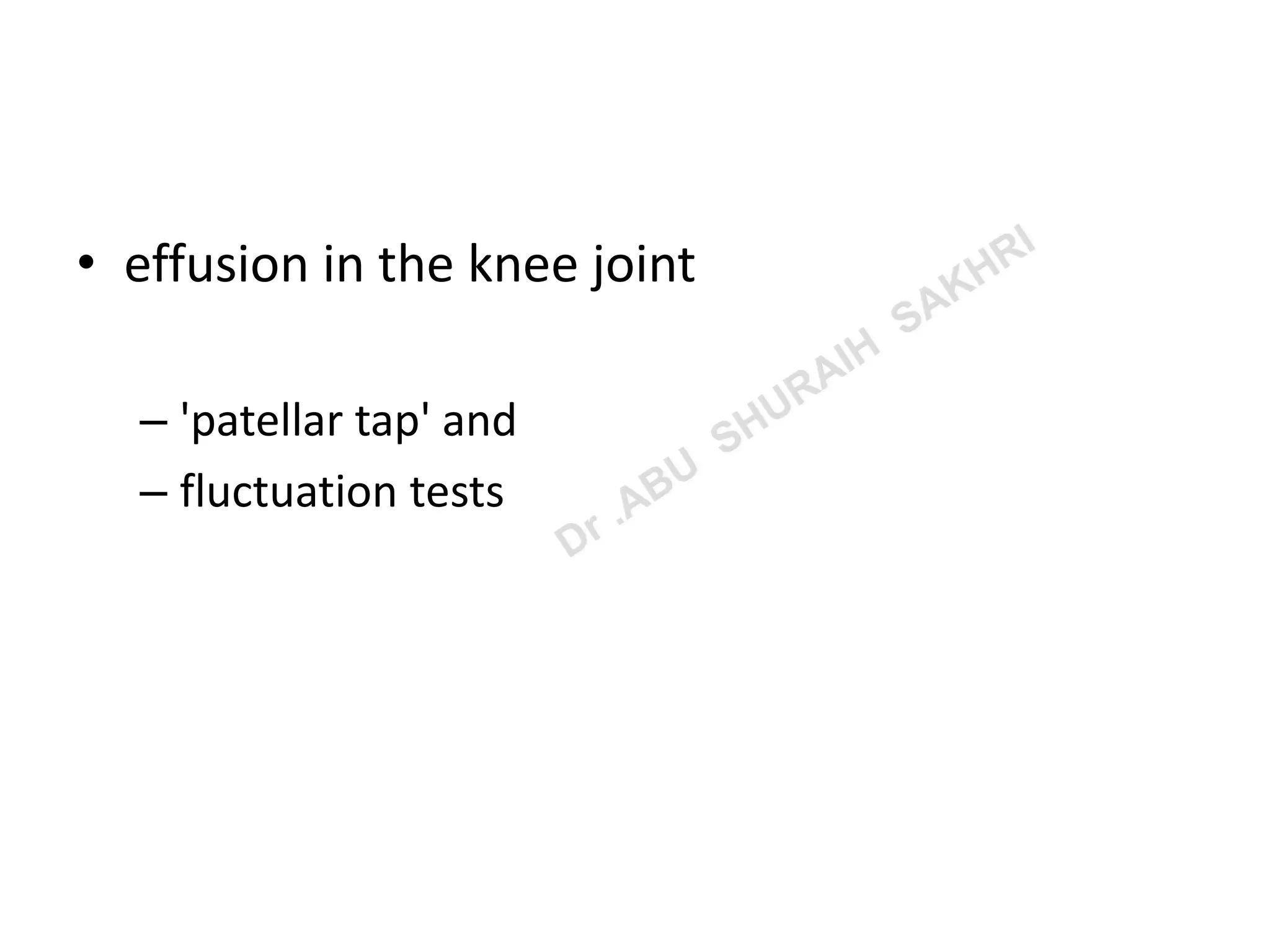 Examination of the Knee joint | PPTX