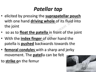 Examination of the Knee joint | PPTX
