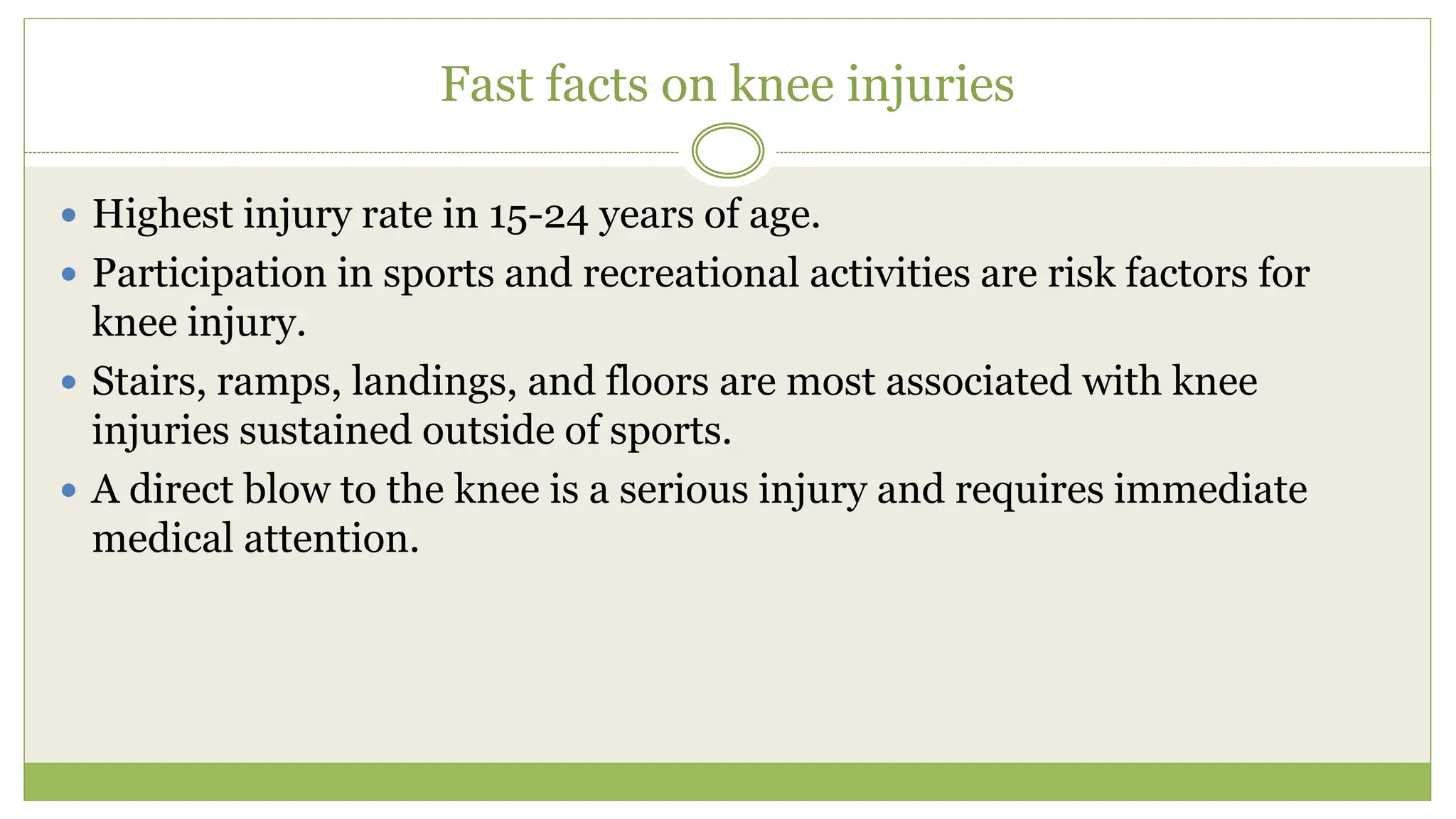 Knee Joint Sports Physical Therapy Anatomy of Knee, Common injuries in ...