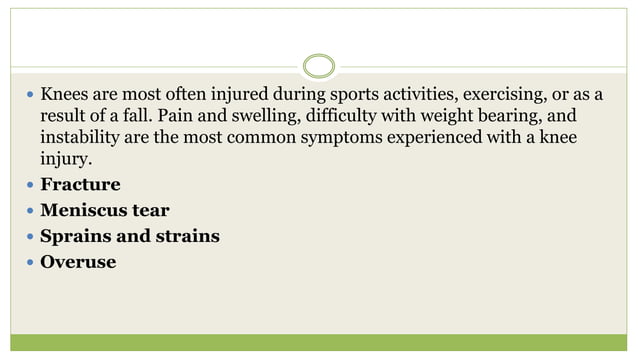Knee Joint Sports Physical Therapy Anatomy of Knee, Common injuries in ...
