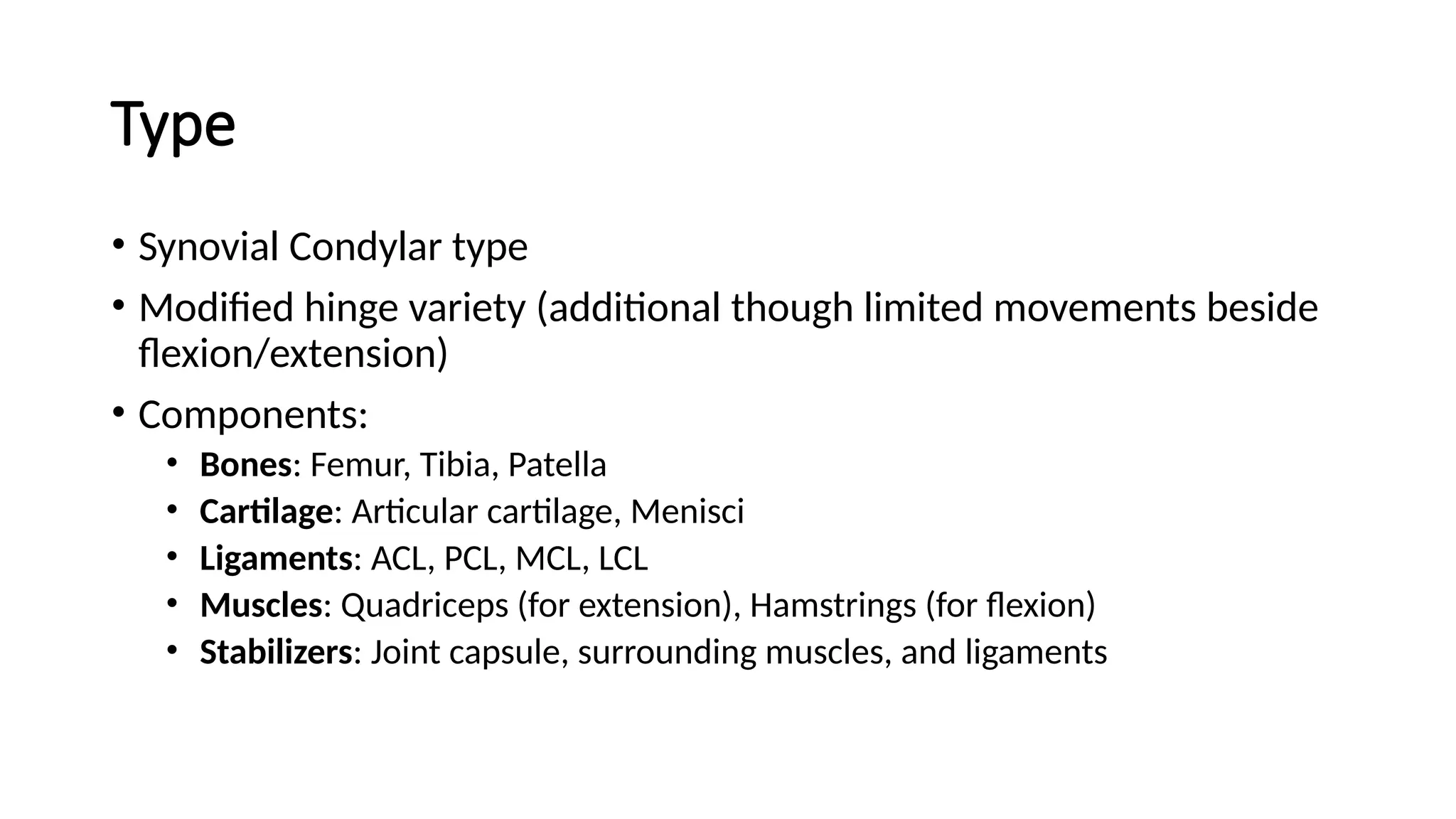 THE KNEE JOINT ANATOMY FOR MMED ORTHOPEDICS | PPTX